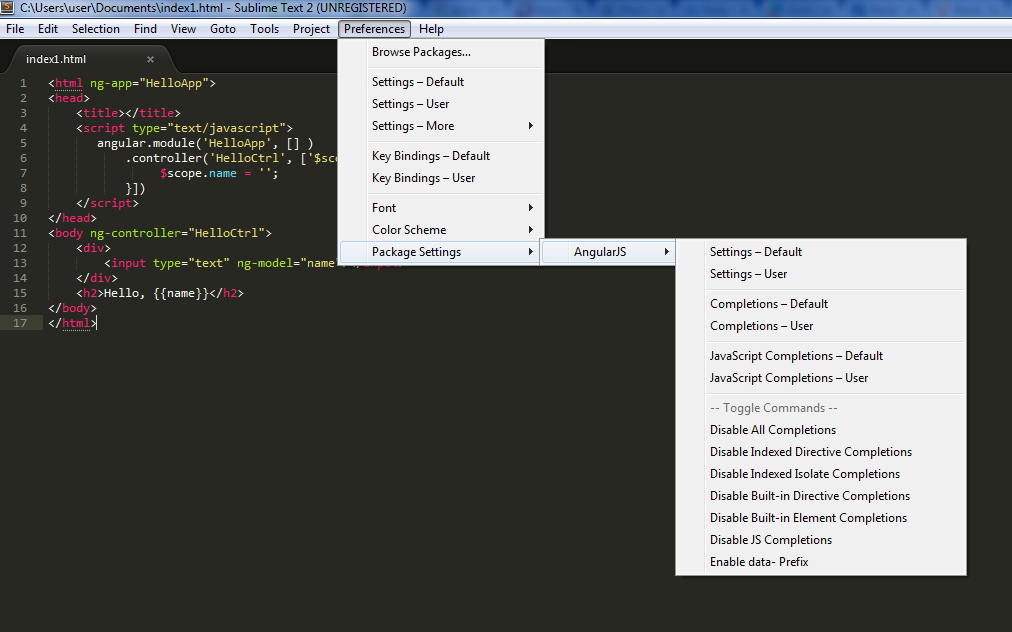 AngularJS How To Code Quickly With Sublime Text Editor Analytics Yogi
