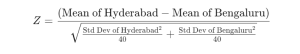 Two samples Z-test for Means: Formula & Examples